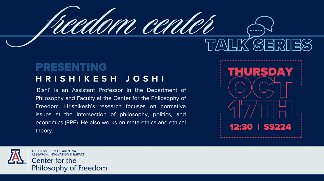 10/17 FC Talks - Hrishikesh Joshi | Political Economy and Moral Science